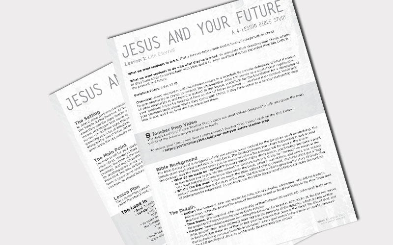 Jesus and Your Future - a 4-week Youth Ministry Bible Study — YM360