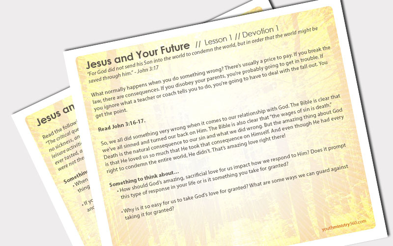 Jesus and Your Future - a 4-week Youth Ministry Bible Study — YM360