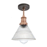 Brooklyn Glass Funnel Flush Mount - 7 Inch | Lighting