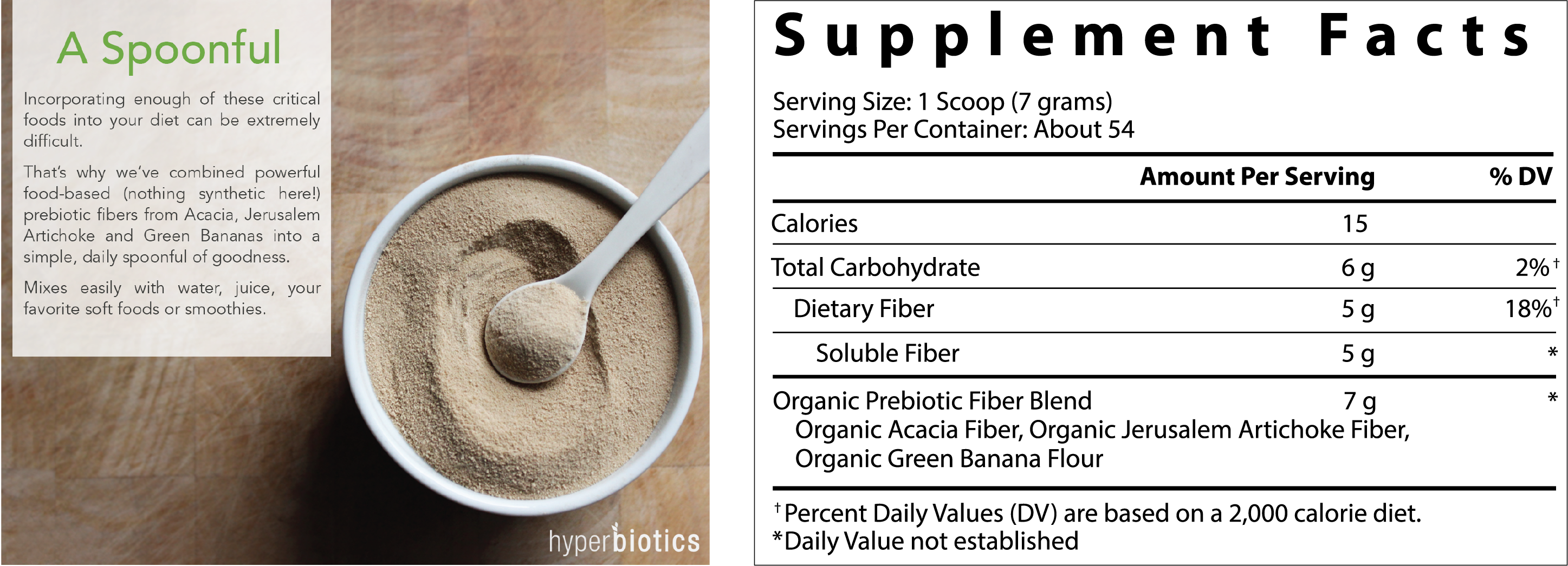 Prebiotic Powder: 100% Organic Prebiotic Fiber Powder — Hyperbiotics